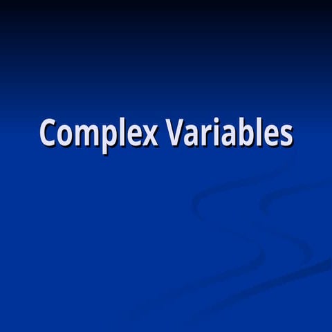 complex analysis power point presentation | PPT