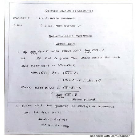 Complex Analysis | PDF