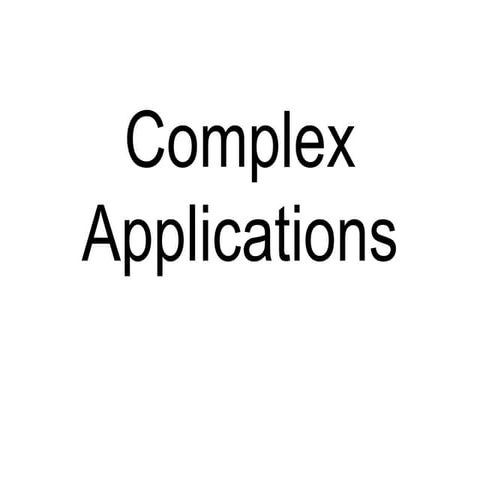 Complex applications for cfp | PPT