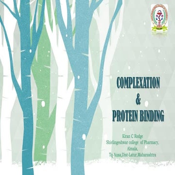 Complexation and protein binding | PDF