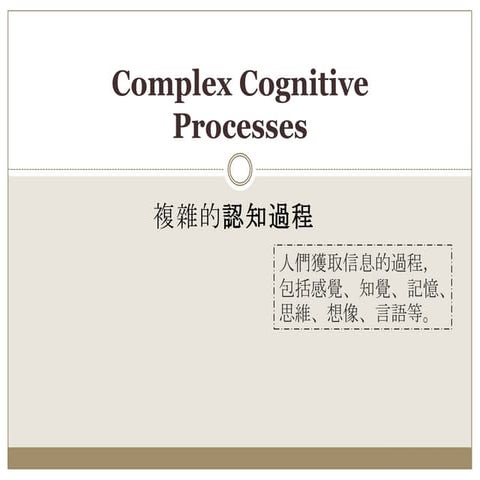 Complex cognitive processes | PPTX