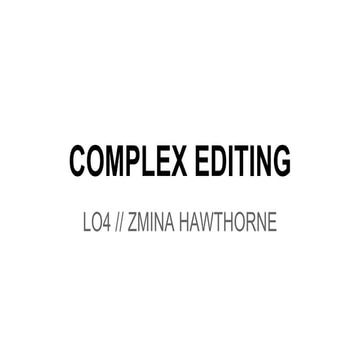 Complex editing | PPT