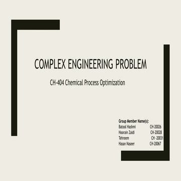 Complex engineering problem CPO404 .pptx | Mechanical and Industrial Engineering Industry ...