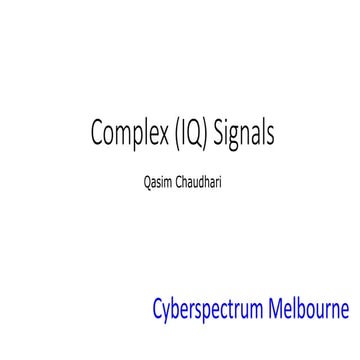 Complex (iq) signals | PPTX