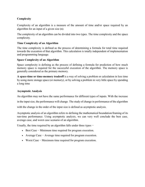 Asymptotic Analysis In Data Structure Using C Ppt