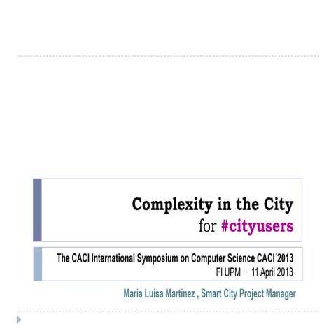 Complexity in the city | PPT