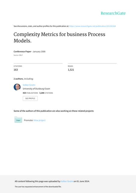 Complexity metrics for_business_process_models | PDF Complexity metrics for_business_process_models | PDF