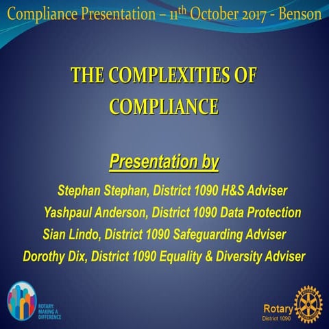 Complexities of Compliance 2017 | PPT