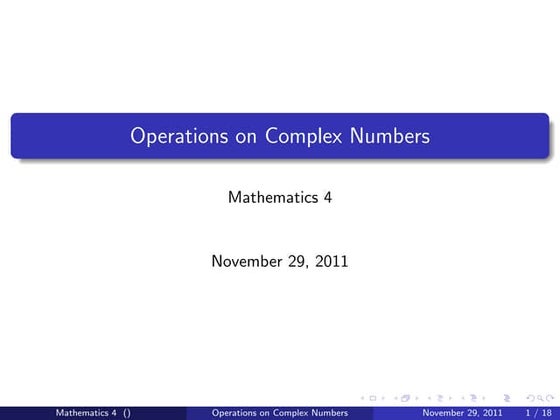 Complex numbers org.ppt | Physics | Science