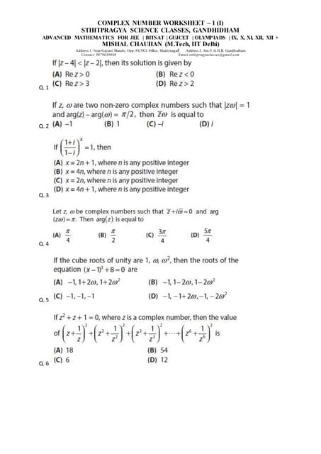 CLASS XI STRAIGHT LINES WORKSHEET | PDF