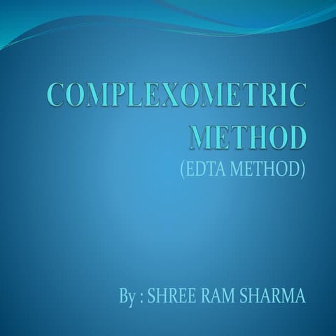 Complexometric method | PPTX