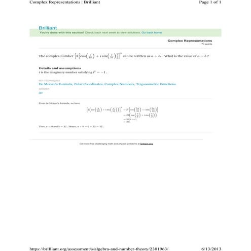 Complex representations | PDF