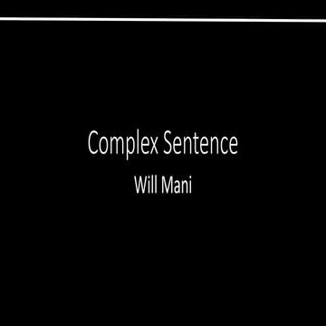Complex sentence | PPTX