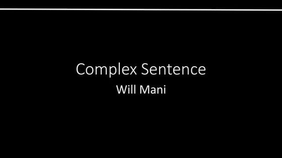 Complex sentences | PPT