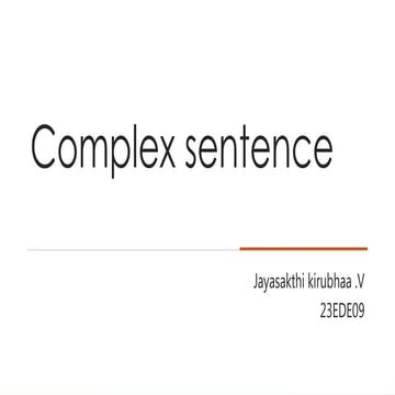 Simple compound complex sentences - Complex sentence.pptx