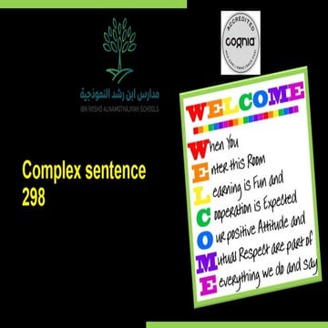 Complex sentence week 8.pptx grade 4 and 3 | PPTX