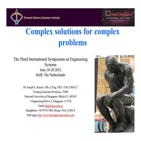 Complex solutions for complex problems | PDF