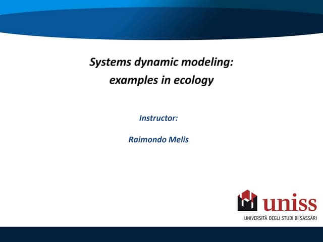 Systems Dynamic Modeling Examples In Ecology Ppt 1411