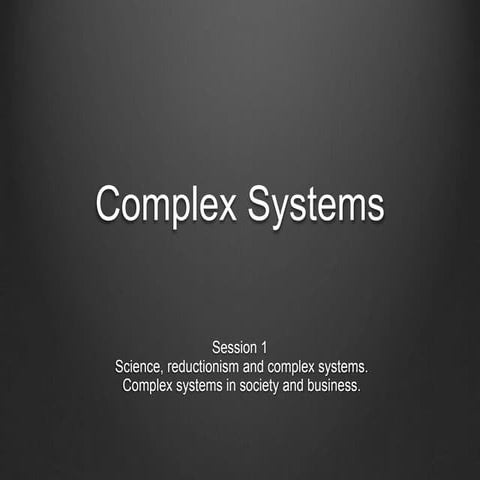 Complex systems 1 | PPTX