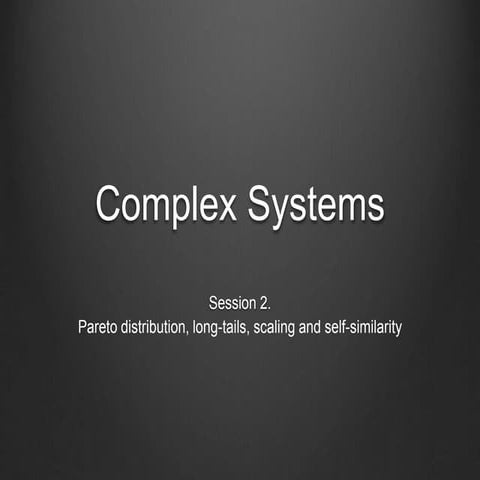 Complex systems 2 | PPT
