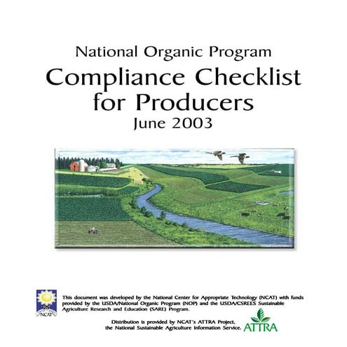 National Organic Program Compliance Checklist for Producers | PDF
