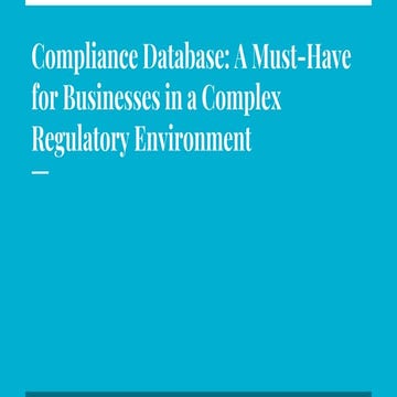 Compliance Database | PPTX