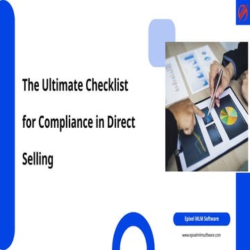 Creating a Compliance Checklist: Essential Elements for Direct Selling ...