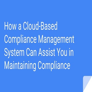 Compliance Management System | PPTX