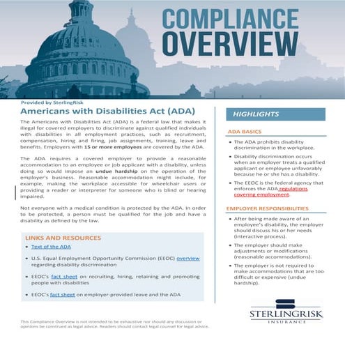 Fun slides Americans with Disabilites Act (ADA) (ADAAA) | PDF
