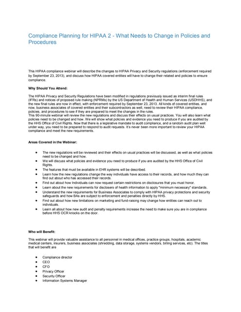 HIPAA Omnibus Rule for Business Associates | PPT | Health Insurance ...