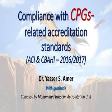 Compliance with CPGs-related QI accreditation standards | PPTX