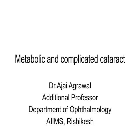 complicated_cataract. Presentation slide | PPTX