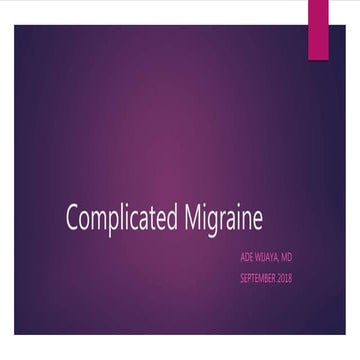 Complicated Migraine | PPTX