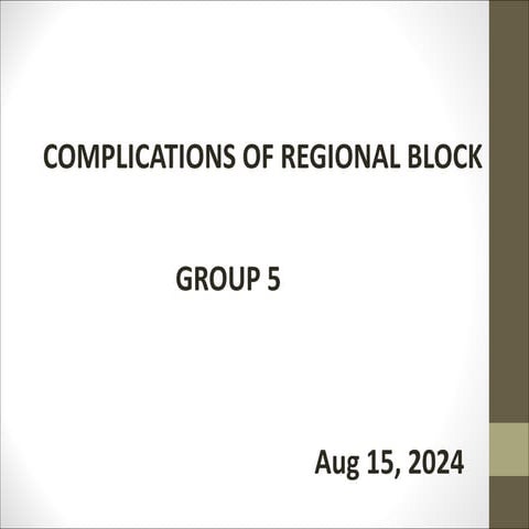 Complication regional block which include spinal and epidural | PDF
