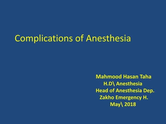 PAC - Pre Anaesthetic Checkup | PPT