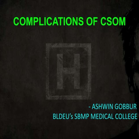 Complications of csom | PPTX