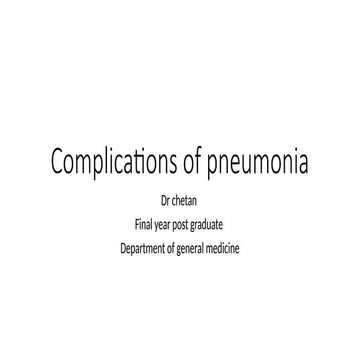 Complications of pneumonia.pptx important | PPTX