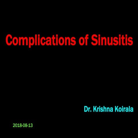 Complications of sinusitis | PPT