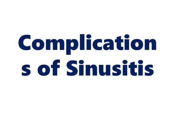 different complications of sinusitis.pptx