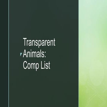 Comp List | PPT