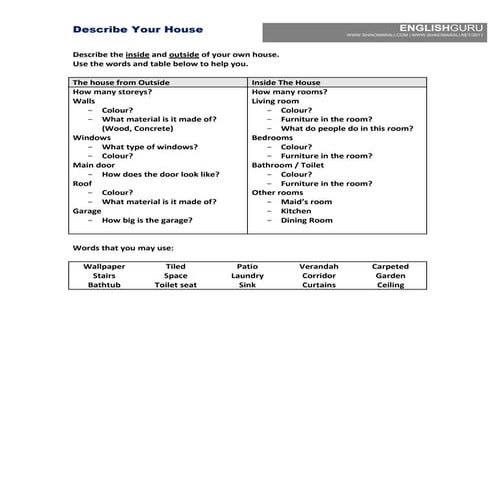Compo describe your house | PDF