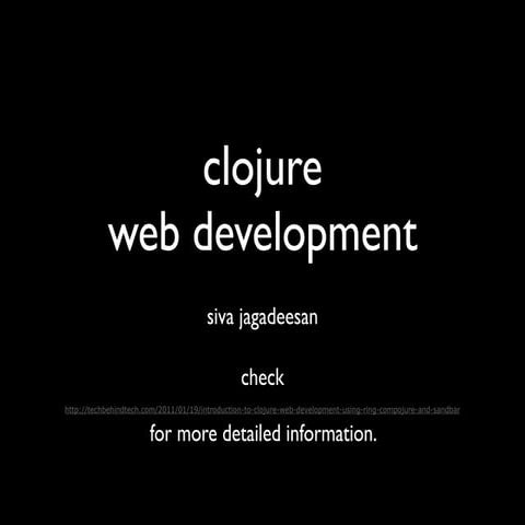 Introduction to Clojure web development