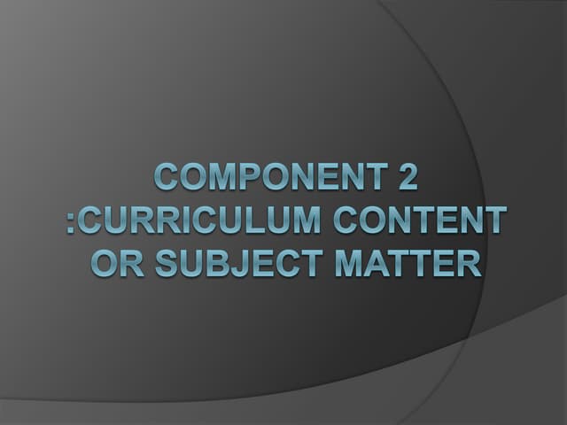 Dimensions and principles of curriculum design | PPTX