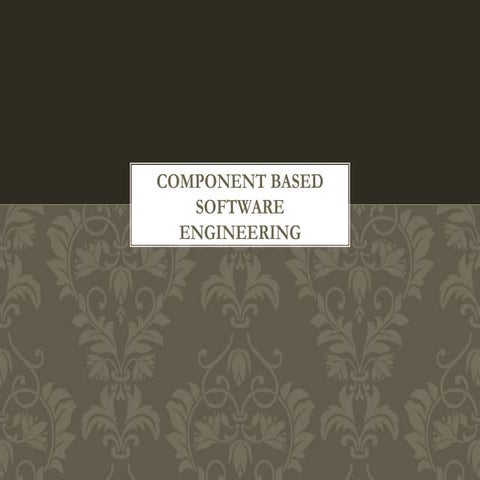 Component Based Software Engineering Pptx Computer Software And Applications Computing