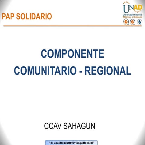 Componente Comunitario Regional | PPTX