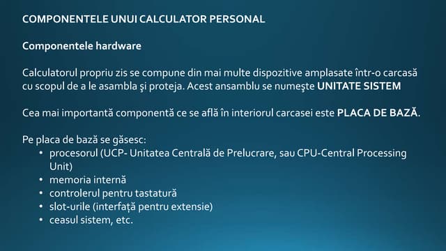 Structura calculatorului | PPS
