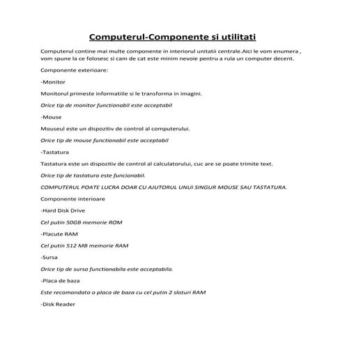 Structura calculatorului | PPS