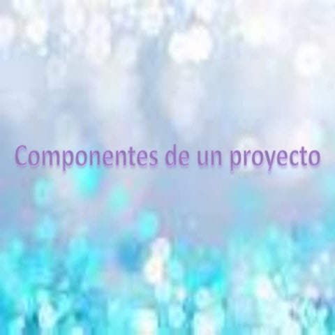 componentes de un proyecto | PPTX