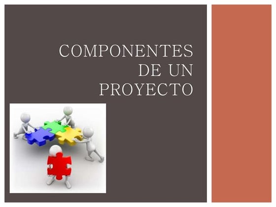 Componenetes del proyecto, introduccion, justificacion, objetivos ...