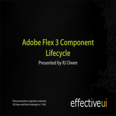 Adobe Flex 3 Component Life Cycle | PDF